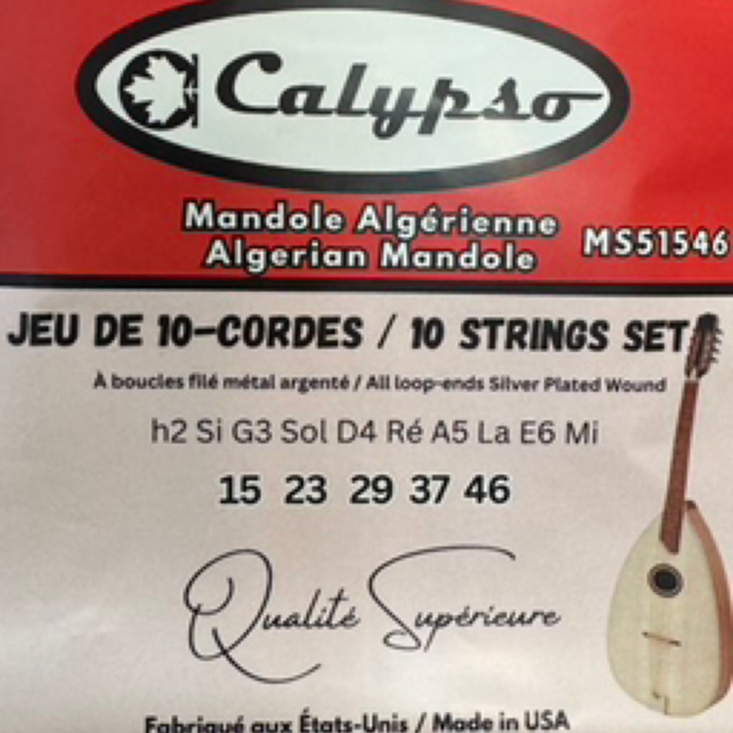 Calypso Algerian Mandole Strings – 10-String Set | Shop Co.